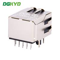 China DGKYD111Q060DB2A1D Single Port RJ45 Connector with 90° Side Plug for Gigabit Networks, 21.3mm Length, -40℃ to +85℃ Operating Range for sale