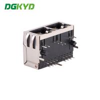 China KRJ-211GYNL RJ45 Network Connector Dual Port with LED Indicators 10/100/1000BASE-T 21.3mm Length for sale