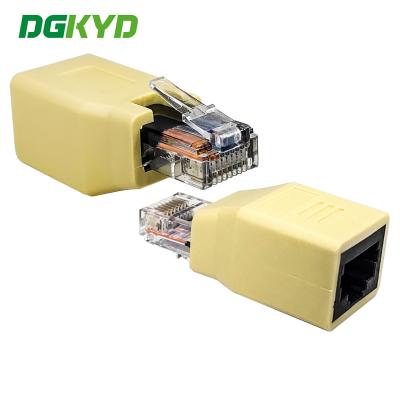 China RJ45 Modular Jack 8P8C 1x1 52M Full Plastic PBT White Through Hole Side Entry for sale