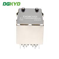 China RJ45 Gigabit Network Connector with Integrated Transformer - 1000M BASE-TX, 8-Position, Shielded Design DGKYD411Q008DB2A1D for sale