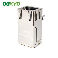 China RJ45 Gigabit Network Connector with Integrated Transformer - 1000M BASE-TX, 8-Position, Shielded Design DGKYD411Q008DB2A1D for sale