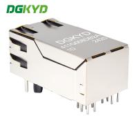 China RJ45 Gigabit Network Connector with Integrated Transformer - 1000M BASE-TX, 8-Position, Shielded Design DGKYD411Q008DB2A1D for sale