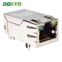 China RJ45 Gigabit Network Connector with Integrated Transformer - 1000M BASE-TX, 8-Position, Shielded Design DGKYD411Q008DB2A1D for sale
