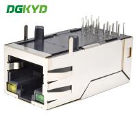 China RJ45 Gigabit Network Connector with Integrated Transformer - 1000M BASE-TX, 8-Position, Shielded Design DGKYD411Q008DB2A1D for sale