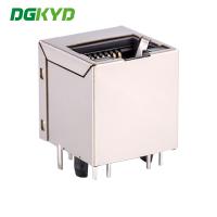 China Top Insertion RJ45 Ethernet Connector with Internal Isolation Transformer - 8 Position 100M BASE-TX Right Angle PCB Mount for sale