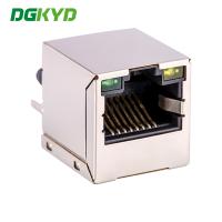 China Top Insertion RJ45 Ethernet Connector with Internal Isolation Transformer - 8 Position 100M BASE-TX Right Angle PCB Mount for sale