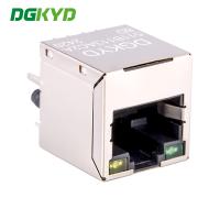 China RJ45 Network Connector with LED Indicators 100Mbps 8-Position Shielded Modular Jack DGKYD511B113AC2A8D for sale