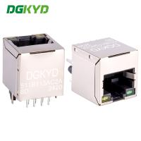 China RJ45 Network Connector with LED Indicators 100Mbps 8-Position Shielded Modular Jack DGKYD511B113AC2A8D for sale