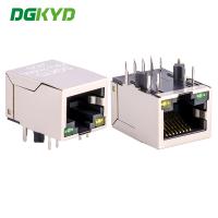 China RJ45 Single Port Jack with Integrated 10/100BASE Transformer 100Mbps Shielded Connector KRJ-256NL for sale