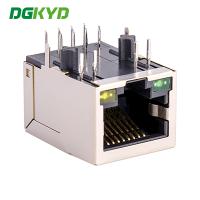 China RJ45 Single Port Jack with Integrated 10/100BASE Transformer 100Mbps Shielded Connector KRJ-256NL for sale