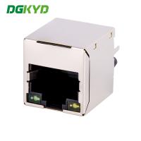 China DGKYD511Q106AC1A8D 180° Vertical RJ45 Connector with 10P8C Configuration and Gigabit Ethernet Filtering for sale