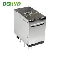 China Dual Port RJ45 Connector with LED 1000M BASE-TX Short Body Without Filter for sale