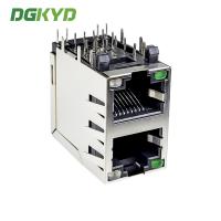 China RJ45 interface 5921 series Ethernet socket 2X1 port 8P8C modular socket with isolation spring DGKYD59212188DE6A1DY1C022 for sale