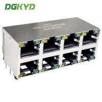 China RJ45 Connector 2X4 With Light Strip Shielded Mesh Socket Modular Socket DGKYD59212488AB1A1DY1E022 for sale