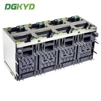 China RJ45 Connector 2X4 With Light Strip Shielded Mesh Socket Modular Socket DGKYD59212488AB1A1DY1E022 for sale