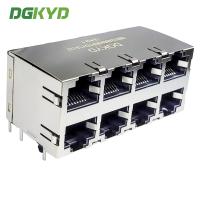 China Multi Port Rj45 Connector Without Filter, Ethernet Socket Modular Interface Dgkyd59212488hwa1dy1a127 for sale