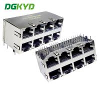 China Multi Port Rj45 Connector Without Filter, Ethernet Socket Modular Interface Dgkyd59212488hwa1dy1a127 for sale