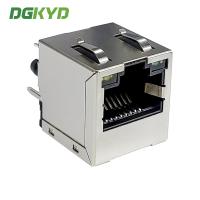 China RJ45 Vertical Interface 100Mbps Integrated Filter Connector with LED Indicators - 8 Position 10G BASE-T Modular Jack DGKYD511B002DA1A8D for sale