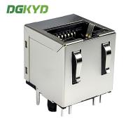 China RJ45 Vertical Interface 100Mbps Integrated Filter Connector with LED Indicators - 8 Position 10G BASE-T Modular Jack DGKYD511B002DA1A8D for sale