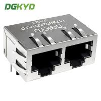 China RJ45 Network Filter Interface 2-Port Communication Integrator with 10G BASE-T Performance and 8-Position Terminals DGKYD112B002HWA1D for sale