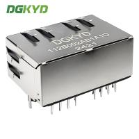 China RJ45 Network Filter Interface 2-Port Communication Integrator with 10G BASE-T Performance and 8-Position Terminals DGKYD112B002HWA1D for sale