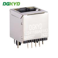 China 180 Degree Straight Plug RJ45 Connector Without Filter Vertical Interface 8-Position Socket DGKYD52241188AB1A3DY1027 for sale