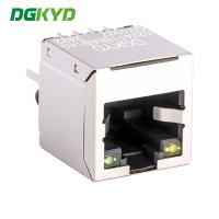 China 180 Degree Straight Plug RJ45 Connector Without Filter Vertical Interface 8-Position Socket DGKYD52241188AB1A3DY1027 for sale