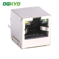 China 180 Degree Straight Plug RJ45 Connector Without Filter Vertical Interface 8-Position Socket DGKYD52241188AB1A3DY1027 for sale