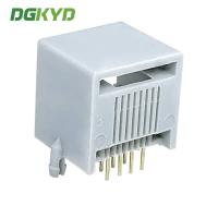 China RJ45 8P8C Ethernet Connector Single Port PBT Gray 10/100/1000BASE-T for sale