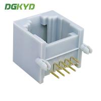 China RJ45 8P8C Ethernet Connector Single Port PBT Gray 10/100/1000BASE-T for sale