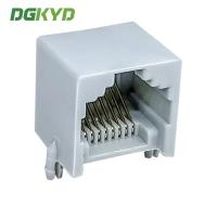 China RJ45 8P8C Ethernet Connector Single Port PBT Gray 10/100/1000BASE-T for sale