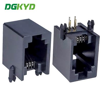 China RJ11 4P4C Connector Socket - No LED/Filter - 10/100/1000BASE-T - -40℃ to 85℃ Operating Temperature for sale