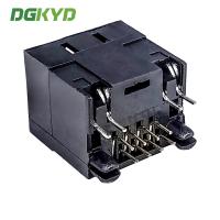 China RJ45 180 Degree 8P8C Full Plastic Connector With Light DGKYD52T1188JB1A1DY1 Modular Interface For Ethernet Socket for sale