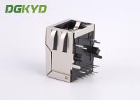 China 1000Mb Cat6 RJ45 Modular Jack with Integrated Magnetics - 21.3mm Length, -40℃ to +85℃ Operating Range for sale