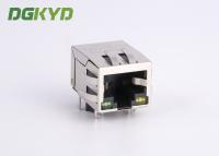 China 1000Mb Cat6 RJ45 Modular Jack with Integrated Magnetics - 21.3mm Length, -40℃ to +85℃ Operating Range for sale