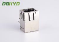 China 1000Mb Cat6 RJ45 Modular Jack with Integrated Magnetics - 21.3mm Length, -40℃ to +85℃ Operating Range for sale