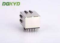 China 1000Mb Cat6 RJ45 Modular Jack with Integrated Magnetics - 21.3mm Length, -40℃ to +85℃ Operating Range for sale