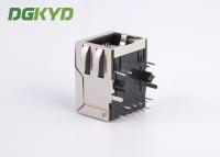 China Right Angle CAT6 RJ45 Modular Connector with Transformer for Monitor Systems - 90-Degree 250MHz for sale
