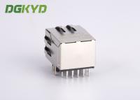 China Right Angle CAT6 RJ45 Modular Connector with Transformer for Monitor Systems - 90-Degree 250MHz for sale
