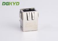 China Right Angle CAT6 RJ45 Modular Connector with Transformer for Monitor Systems - 90-Degree 250MHz for sale
