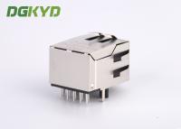 China Single Port 10/100BASE-T RJ45 Connector with Integrated Magnetics & PoE - 21.3mm Length, 8 Contacts for sale
