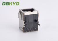 China Single Port 10/100BASE-T RJ45 Connector with Integrated Magnetics & PoE - 21.3mm Length, 8 Contacts for sale