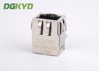 China Single Port 10/100BASE-T RJ45 Connector with Integrated Magnetics & PoE - 21.3mm Length, 8 Contacts for sale