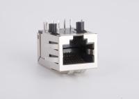 China Single Port 10/100BASE-T RJ45 Connector with Integrated Magnetics & PoE - 21.3mm Length, 8 Contacts for sale