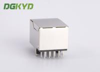 China 1 Port CAT6 RJ45 Modular Jack with Internal Transformers for Fiber Optic Transceivers - 0.35mm Gold Pin for sale