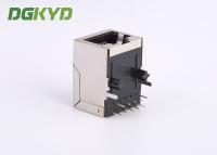 China 1 Port CAT6 RJ45 Modular Jack with Internal Transformers for Fiber Optic Transceivers - 0.35mm Gold Pin for sale