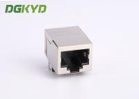 China 1 Port CAT6 RJ45 Modular Jack with Internal Transformers for Fiber Optic Transceivers - 0.35mm Gold Pin for sale