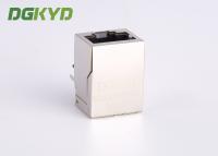 China 1 Port CAT6 RJ45 Modular Jack with Internal Transformers for Fiber Optic Transceivers - 0.35mm Gold Pin for sale
