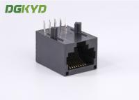 China Unshielded Gigabit Ethernet RJ45 Single Port Connector 10/100/1000/10G BASE-T with 8 Terminals and Gold Plating for sale