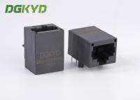 China Unshielded Gigabit Ethernet RJ45 Single Port Connector 10/100/1000/10G BASE-T with 8 Terminals and Gold Plating for sale